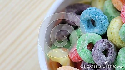 Colored cereal stock video. Video of fresh, cranberry - 45875433