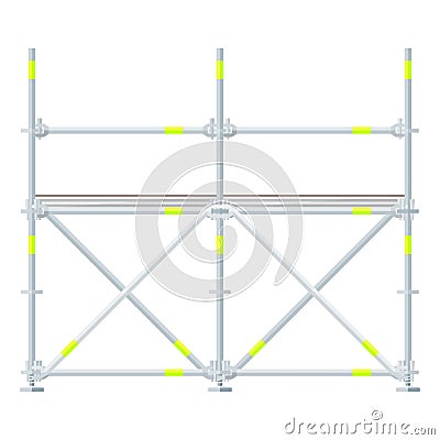 Colored Flat Style Scaffolding Illustration Cartoon Vector ...
