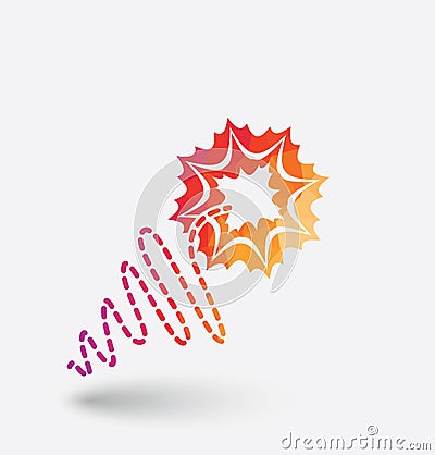 Colored Fuze Icon On White Background. Vector Illustration ...