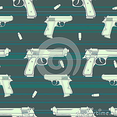 Colored Guns Seamless Pattern Vector Illustration | CartoonDealer.com ...