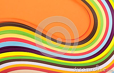 Colored Paper, Cross Section, Background Stacked In Wedges. Stock Photo ...