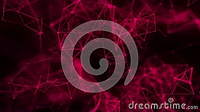 Colored Polygonal Space. Connection Dots and Lines Structure. Digital ...