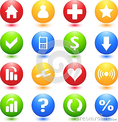 Colored Web Sign Icons Royalty Free Stock Photo - Image: 13570045