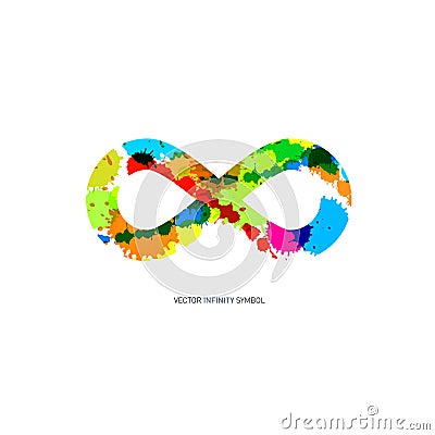 Colorful Abstract Splash Infinity Symbol Stock Photos - Image: 37386373