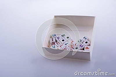 Colorful Alphabet Letter Cubes In A Box Royalty-Free Stock Photography ...