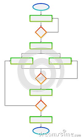 Colorful Blank Flowchart Stock Image - Image: 23601931