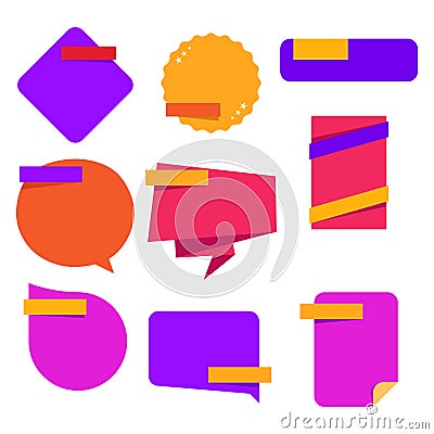 Colorful Blank Sticker Template Design Royalty-Free Stock Image ...