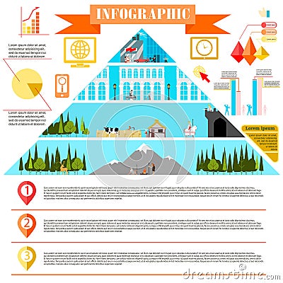 Colorful Change Of Eras Infographics Development Vector Illustration ...