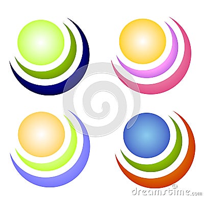 Colorful Circle Icons Or Logos Royalty Free Stock Images - Image: 3234569