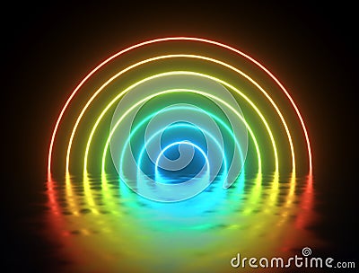 Stage Lights with Smoky Effect Stock Illustration - Illustration of ...