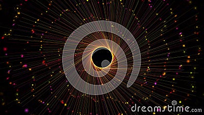 Colorful Circular Light Rays and Glitter Particles Motion Graphics with ...
