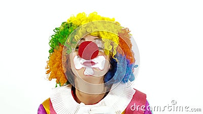 Colorful Circus Clown Singing Funny Song Stock Footage - Video of ...