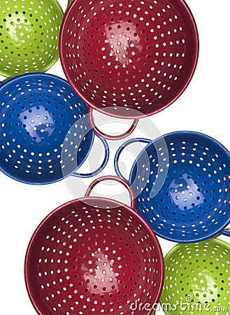 Colorful Colander Border Or Background Image Stock Photo ...