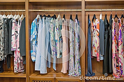 Colorful Collection Of Women's Clothes Royalty Free Stock Photography ...