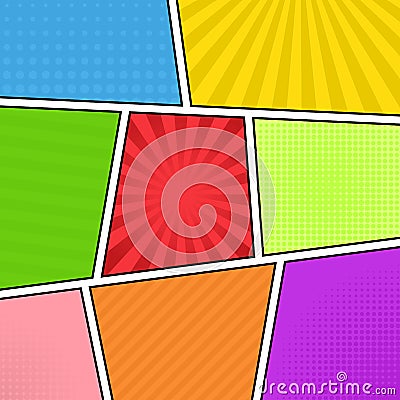 Colorful Comic Background Vector Illustration | CartoonDealer.com #74423896