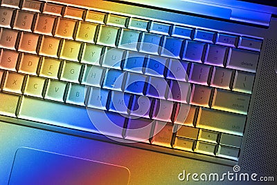 Colorful Computer Keyboard Stock Photo - Image: 5235900
