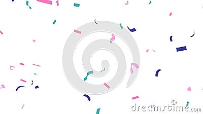 Colorful Confetti on White Background. Stock Footage - Video of ...
