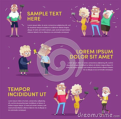 Design Of People Using Gadgets In Poster Vector Illustration ...