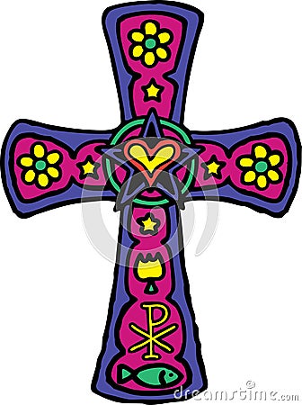 Colorful Cross Stock Photo - Image: 24899120
