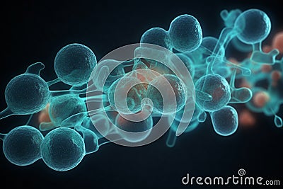 Colorful 3D Illustration Of Biochemical Process Of Cellular Respiration ...