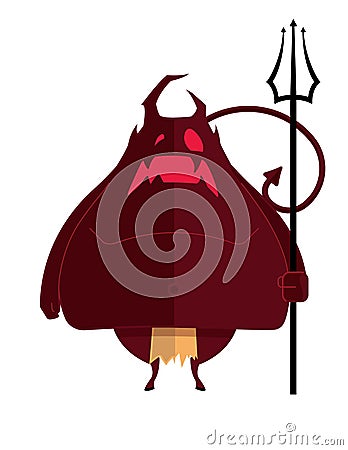 Hell Demon Color Flat Vector Cartoon | CartoonDealer.com #113102633