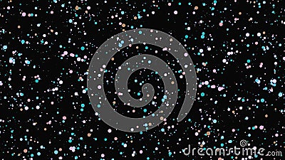 Colorful Dots Randomly Move and Hypnotize. Animation Stock Video ...