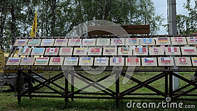 Colorful Flags of Different Countries in an International Competition ...