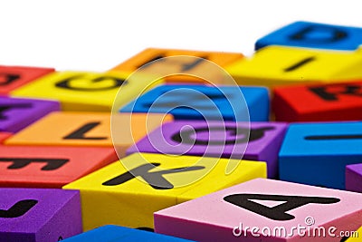 Colorful Foam Letter Blocks Royalty-Free Stock Photography ...
