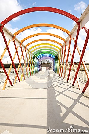 Colorful Footbridge Royalty-Free Stock Image | CartoonDealer.com #21001306