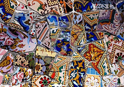 Colorful Gaudi Mosaic Background Stock Photo - Image: 39591781