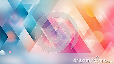 Colorful Geometric Shapes In A Soft Gradient Background Stock Image ...