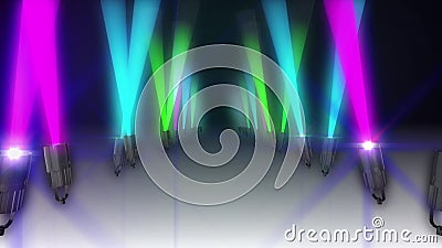 Colorful Glow Stage Spot Light Animation Stock Footage - Video of dance ...