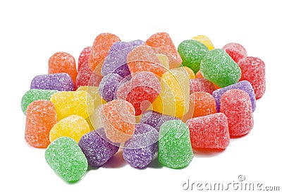Colorful Gum Drops Candy On White Royalty Free Stock Image - Image: 5981326