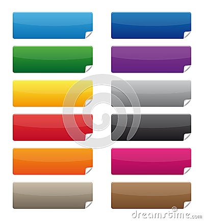 Colorful Labels Cartoon Vector | CartoonDealer.com #22863879