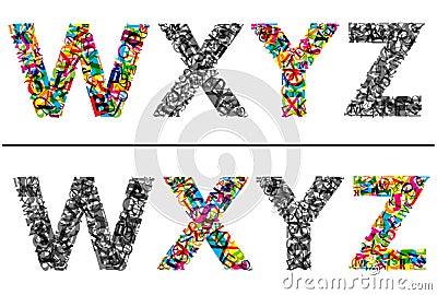 Colorful Letters Set For Design Royalty Free Stock Photos - Image: 33281348