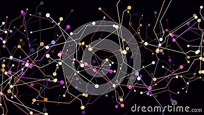 Colorful Network Background Stock Video - Video of blinking, lush ...