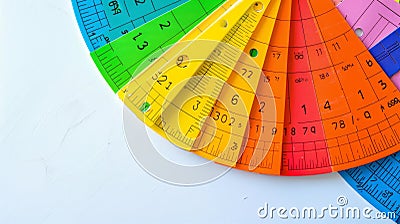 Colorful Protractors For Fun Learning Royalty-Free Stock Photo ...