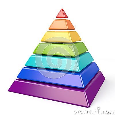 Colorful Pyramid With Seven Levels 3D Royalty-Free Illustration ...