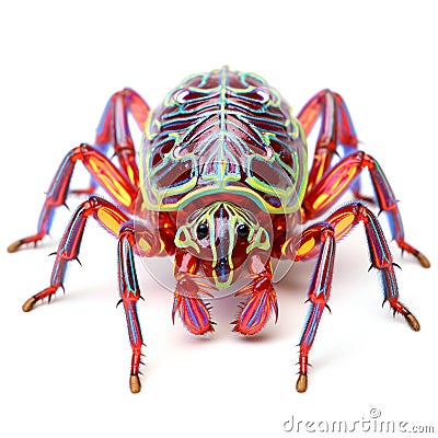 Colorful Rainbow Spider Isolated On White Background Stock Illustration ...