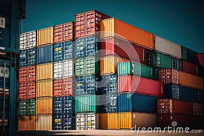 Colorful Shipping Containers Royalty-Free Stock Photography ...