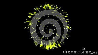 Colorful Single Firework at Night. Spectacular Single Firework ...