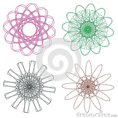 Colorful Spirographs Cartoon Vector | CartoonDealer.com #39869281