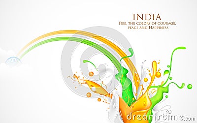 Colorful Splash Of India Tricolor Royalty Free Stock Photo - Image ...