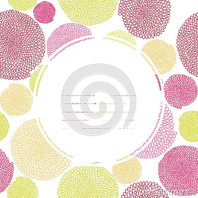 Colorful Text Frame. Seamless Texture With Circles Vector Illustration ...