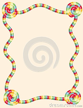 Colorful Twisted Candy Border Stock Photography - Image: 14925002
