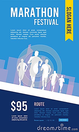 Colorful Vector Editable Marathon Poster Background Design For Your ...