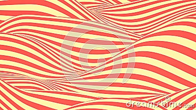 Colorful Wave Loop Animation. Futuristic Geometric Horizontal Lines ...
