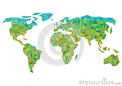 Colorful World Map Cartoon Vector | CartoonDealer.com #49997679