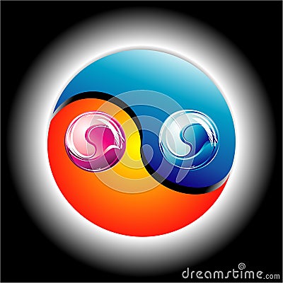 Colorful Ying Yang Stock Image - Image: 7019761
