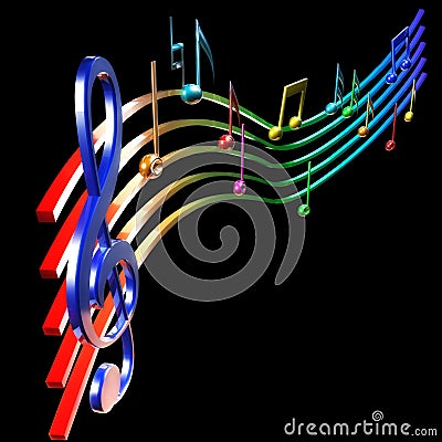 Colorfull Musical Notes Royalty Free Stock Images - Image: 12121059